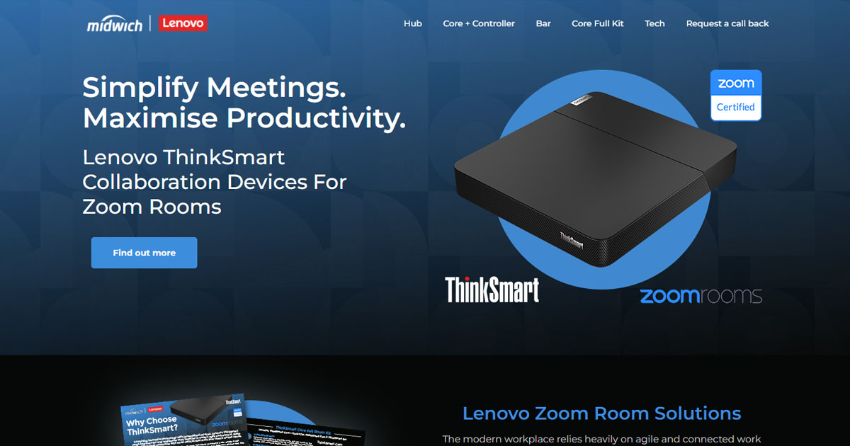 Lenovo ThinkSmart Collaboration Devices For Zoom Rooms | Midwich