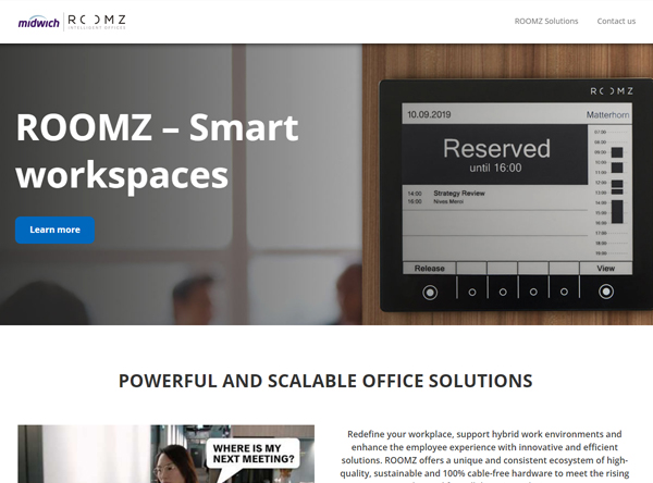 ROOMZ smart meeting room solutions | Midwich
