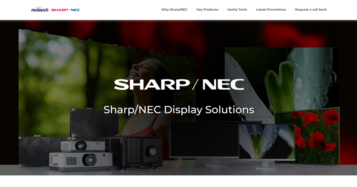 Sharp/NEC Display Solutions | Products & Promos | Midwich